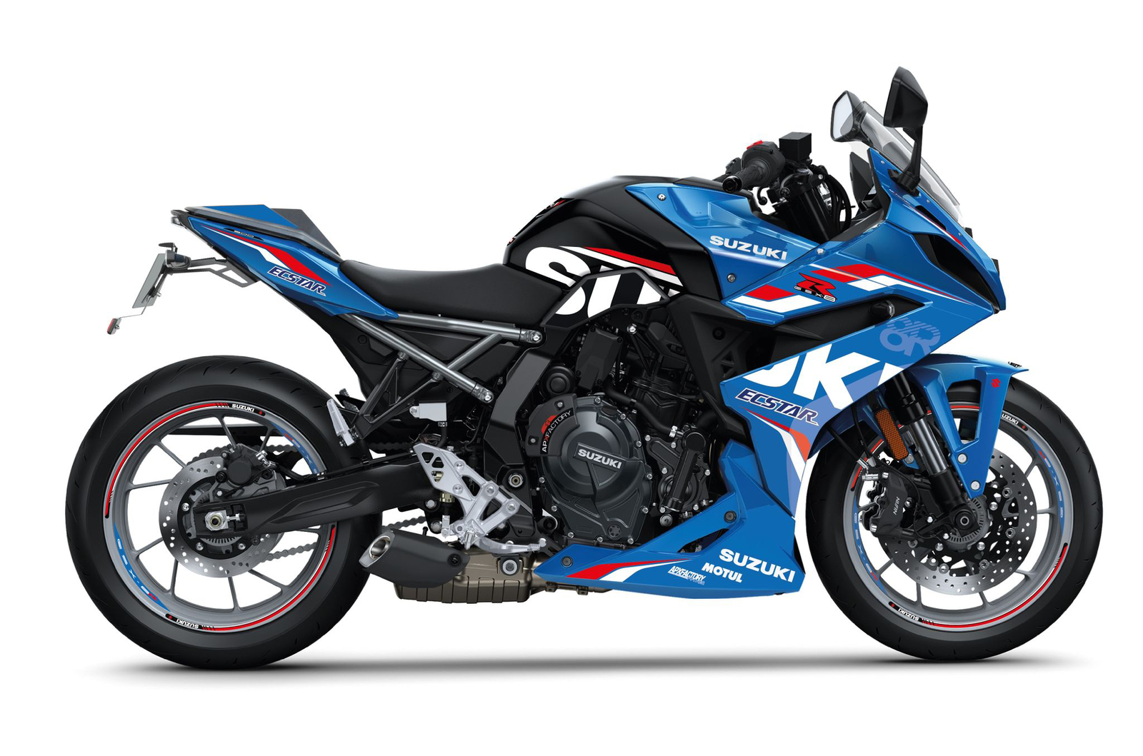 GSX-8R M4- Dekor Aufkleber Kit blau/rot / Decor Sticker blue/red ...