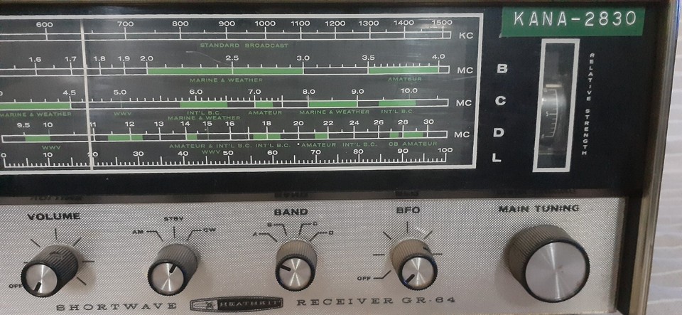Vintage Heathkit model GR-64 4-Band 4-Vacuum Tube Shortwave Radio ...