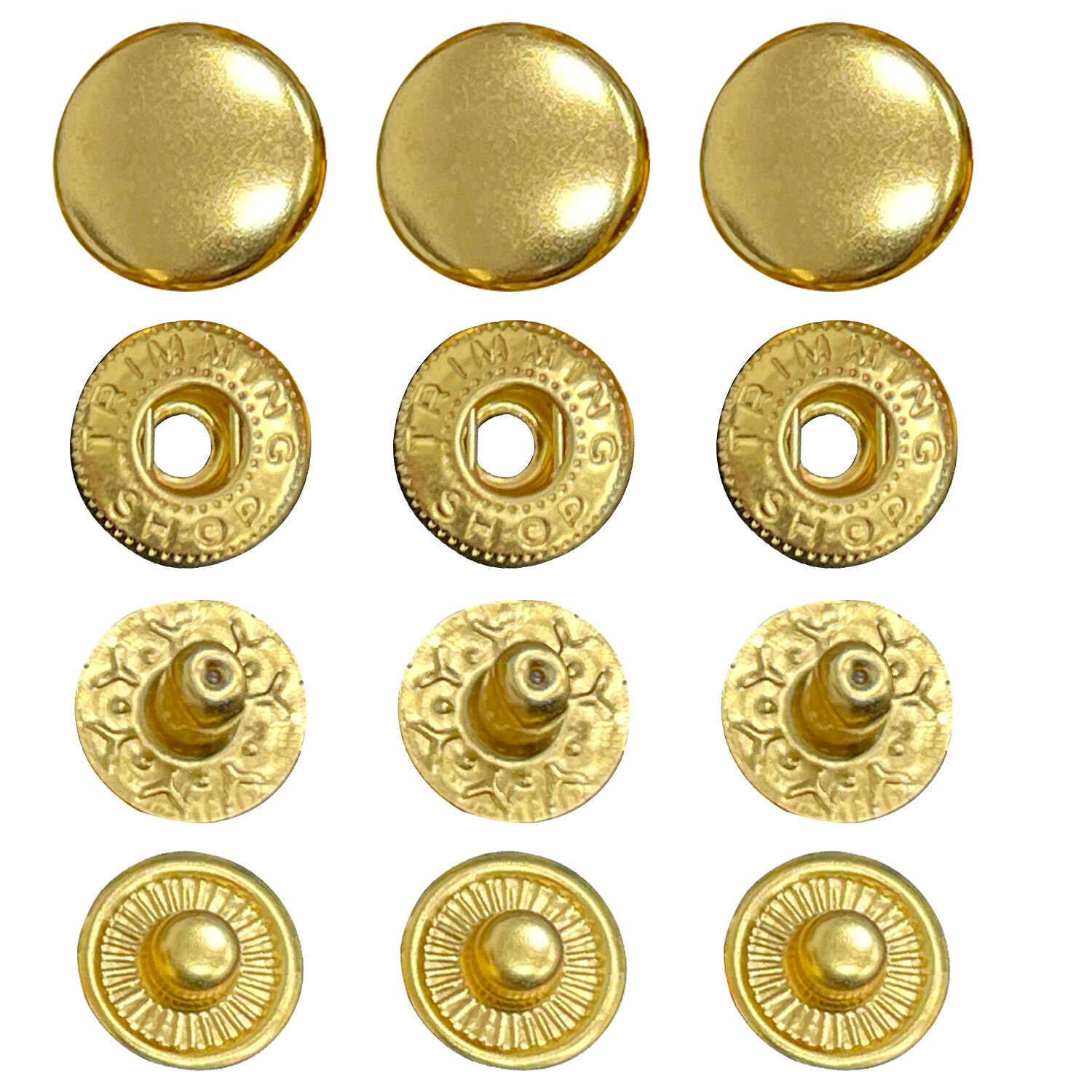 10PCS Metal S Spring Press Studs Buttons Snap Fastener Popper 12/15/17 ...