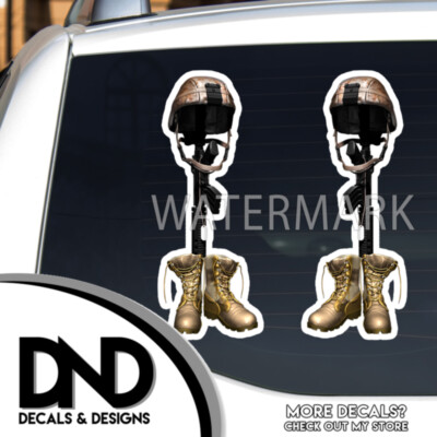 Soldiers Cross Decals Camper Vehicle Decal RIP RV Mural Wall Graphics ...