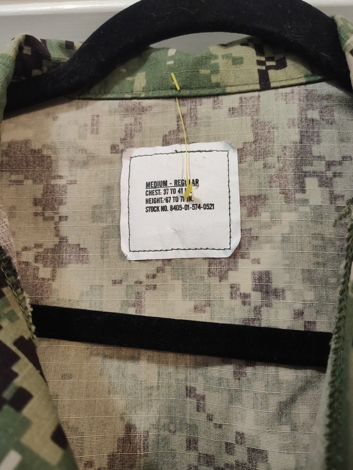 US Navy USN NWU Type III Working Uniform Blouse Jacket Size Medium ...