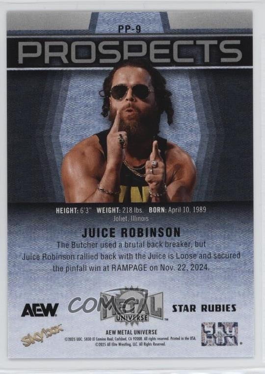 2025 Skybox Metal Universe AEW All Elite Wrestling /50 Juice Robinson # ...