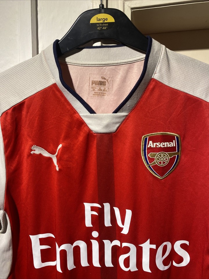Original Authentic Puma Arsenal 2016/2017 Home Shirt Mens Medium | eBay