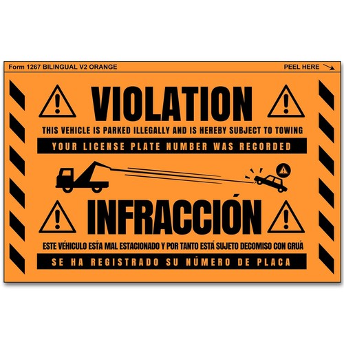 100 Hard to Remove No Parking Stickers - Super Sticky Warning Stickers ...