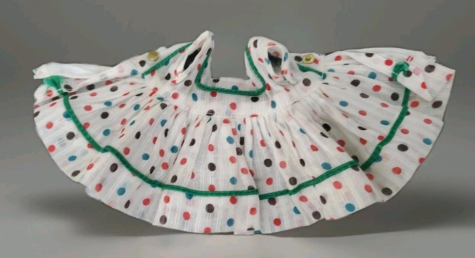 1950s Nancy Ann Muffie Doll Multi Color Dots print dress vintage | eBay