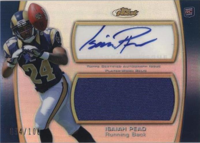 2012 Topps Finest - Autographed Jumbo Relic Isaiah Pead #AJR-IP ...