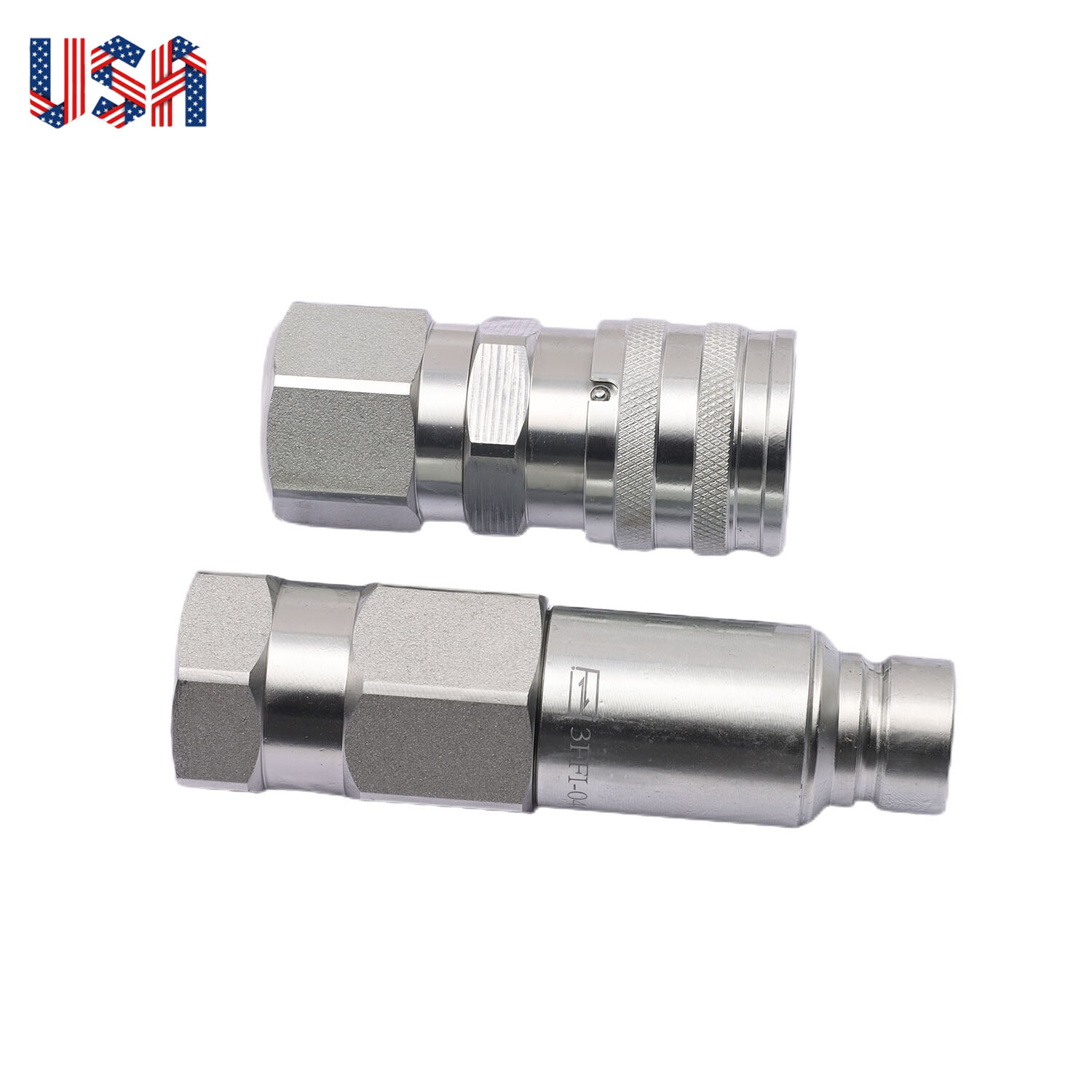 Male & Female Flat Face Coupler Kit Fit for Bobcat US Stock 7246777 ...