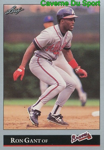 1992 RON GANT ATLANTA BRAVES BASEBALL CARD LEAF | eBay