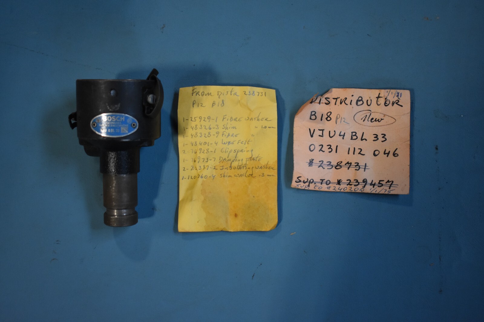 Volvo 444 P544 B18 Engine Bosch VJU 4 BL 33 Distributor Body With Parts ...