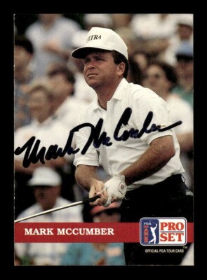 MARK MCCUMBER SIGNED 1992 PRO SET OFFICIAL PGA TOUR CARD #110 ON-CARD ...