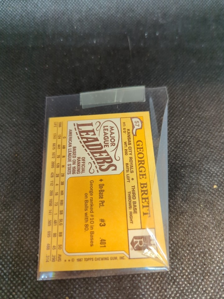 1987 Topps Mini Major League Leaders #57 George Brett Kansas City ...