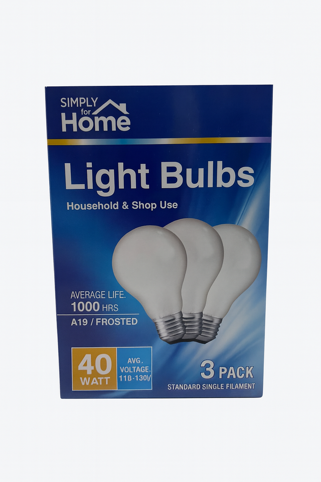Simply For Home Light Bulbs – 4 Pack (12 Bulbs) – Frosted or Clear | eBay