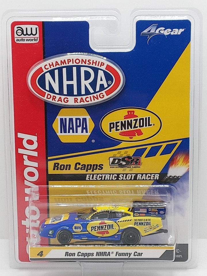 Auto World 4 Gear Ron Capps NHRA Funny Car Napa Pennzoil 1/64 HO Scale ...