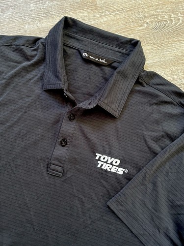 Travis Mathew Polo Golf Shirt Short Sleeve Toyo Tires Logo Performance ...