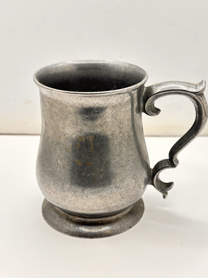 Vintage Polished Pewter Metal Drinking Stein/Mug Rustic Primitive | eBay