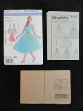 1950s Vtg Simplicity Sewing Pattern 1153 Flared Dress Drop Waist 13 ...