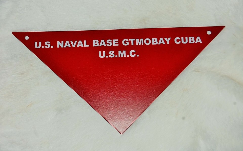 USMC Military Guantanamo Bay Cuba Mine Field Warning Sign - NEW OLD ...