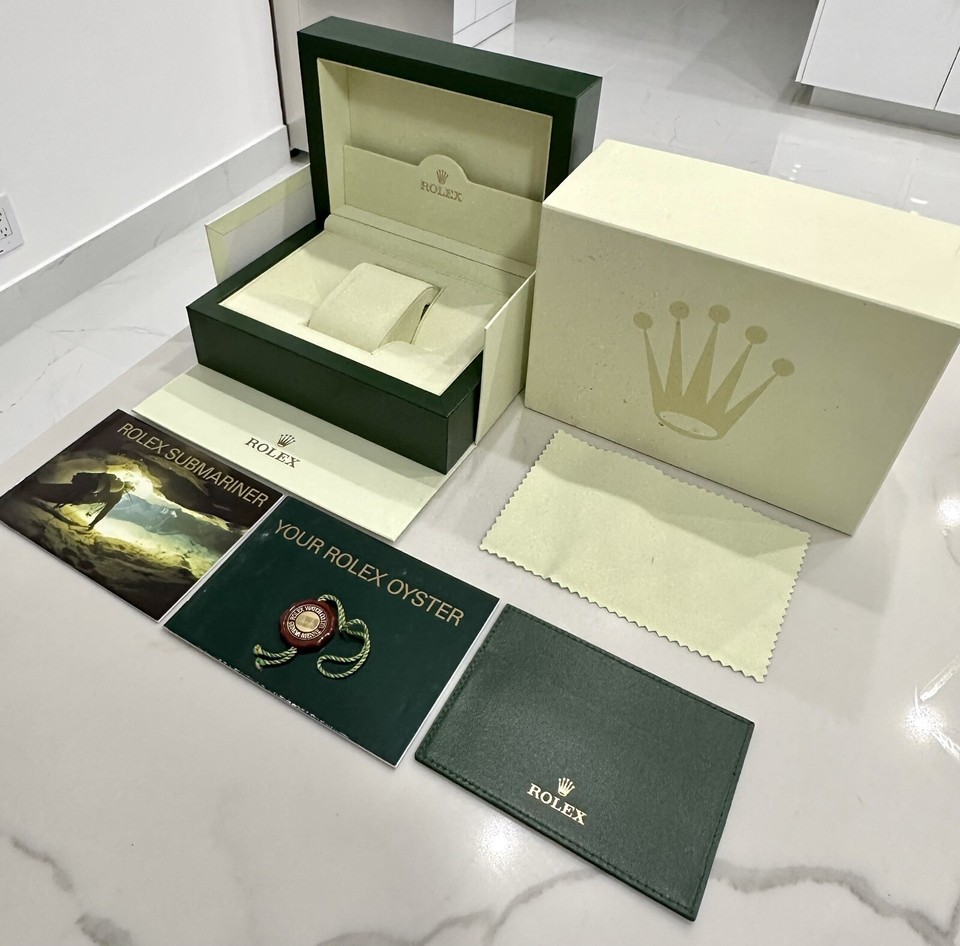 Authentic ROLEX Watch Box Submariner 16610 14060 16613 16600 Booklets ...