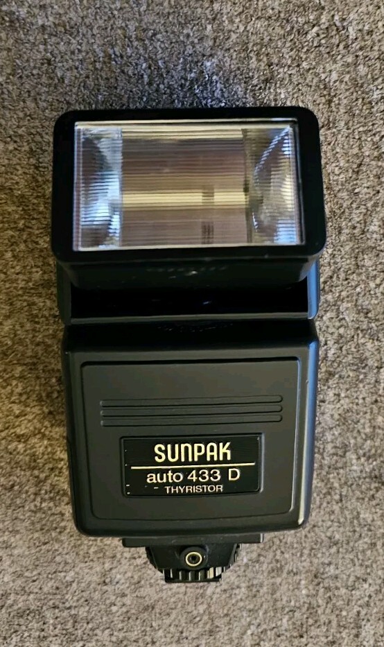Sunpak Auto 433D Thyristor Flash for Pentax Cameras with Owner's Manual ...
