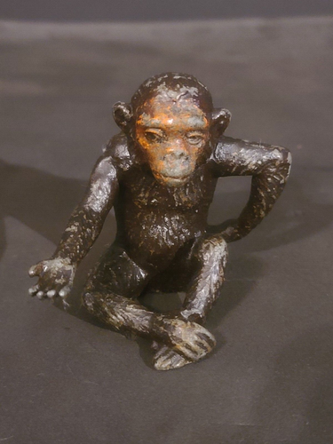 Vintage RARE Lead Sitting Monkey 2.75" Tall | eBay