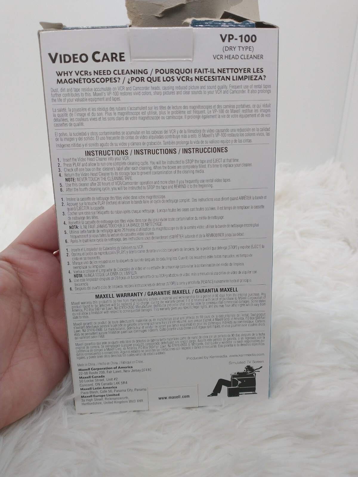 Vintage Maxwell VCR VHS Head Cleaner VP-100 Dry Type Used 25215290053| eBay