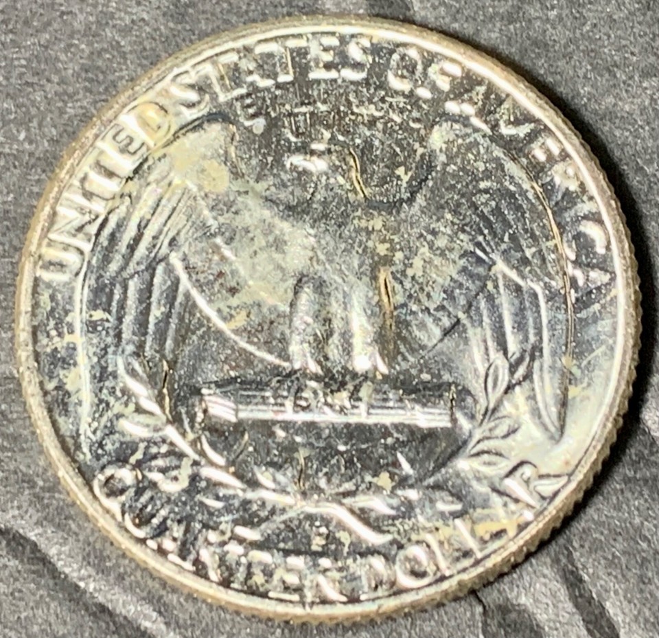 1958 D Washington 25 cent quarter 90% silver Uncirculated SM705 | eBay