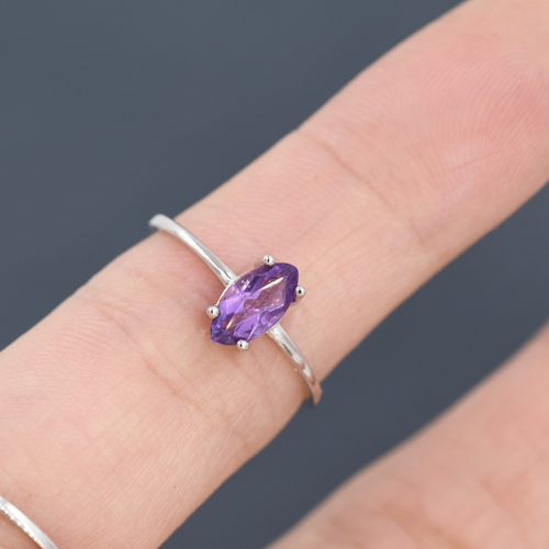 Amethyst Gemstone Ring 925 Sterling Silver Handmade Jewelry Women Gift KA-811 | eBay