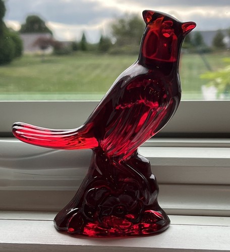 Mosser Glass - RED CARDINAL Figurine Paper Weight - 5.25" tall - LOVELY ...
