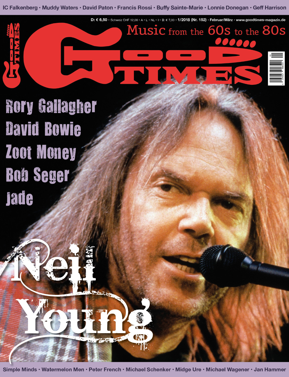 GoodTimes 1-2018 Neil Young, David Bowie, Rory Gallagher Bob Seger IC ...