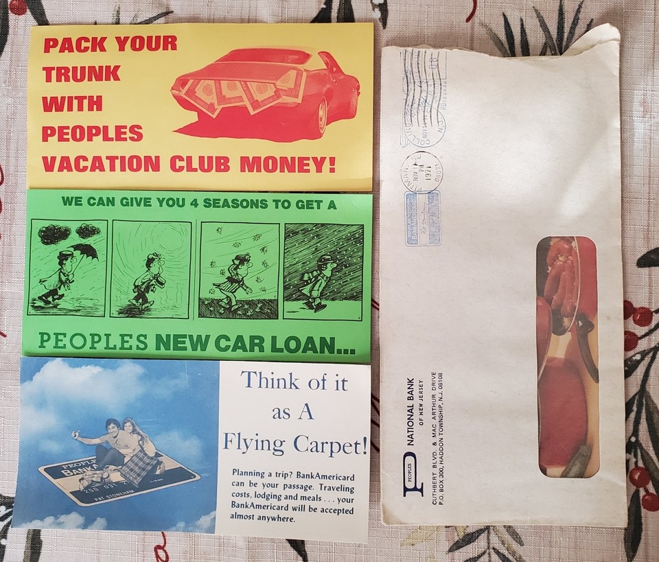 Vintage 1970's Peoples Bank Banking Ephemera | eBay