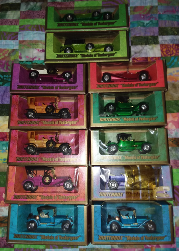 MATCHBOX Models of Yesteryear lot Stutz/Cadillac/Rolls/Peugeot/Riley ...