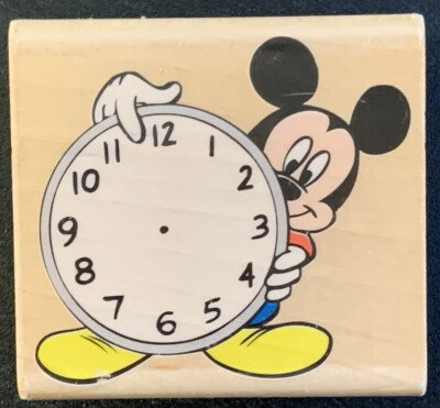 Rubber Stampede Disney It’s Time For Mickey Clock Rubber Stamp A-223-E ...