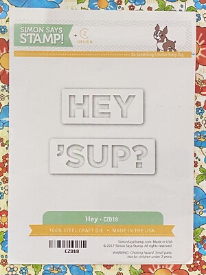 HEY 'SUP DIE by Simon Says Stamp hello what's up greeting text invite ...