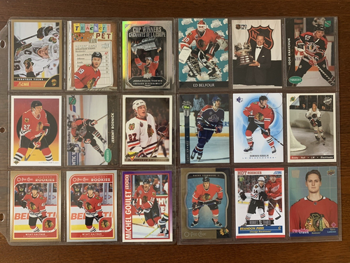 Lot of 18 Chicago Blackhawks Hockey Cards ONLY INSERTS, ROOKIES-Roenick ...