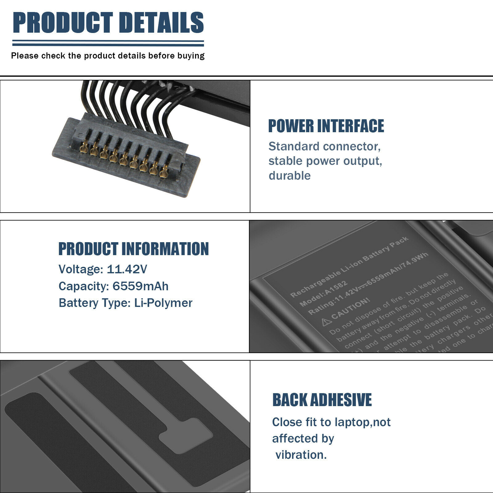 A1502 Battery for MacBook Pro 13'' A1582 Retina Early 2015 Mid 2014 ...