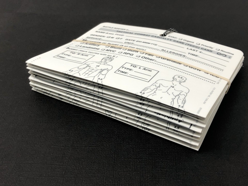 Tactical Combat Casualty Care Cards TCCC IFAK EMS (10 Pack) | eBay
