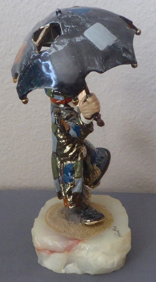 VINTAGE EMMETT KELLY SAD CLOWN BY RON LEE 85 SINGING IN THE RAIN 24K ...