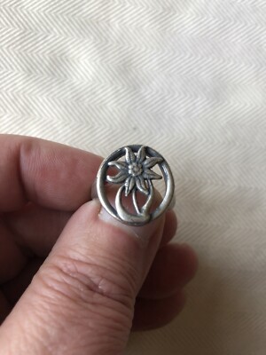 GERMAN SILVER EDELWEISS RING, MARKED 800, SIZE 11.5 | eBay