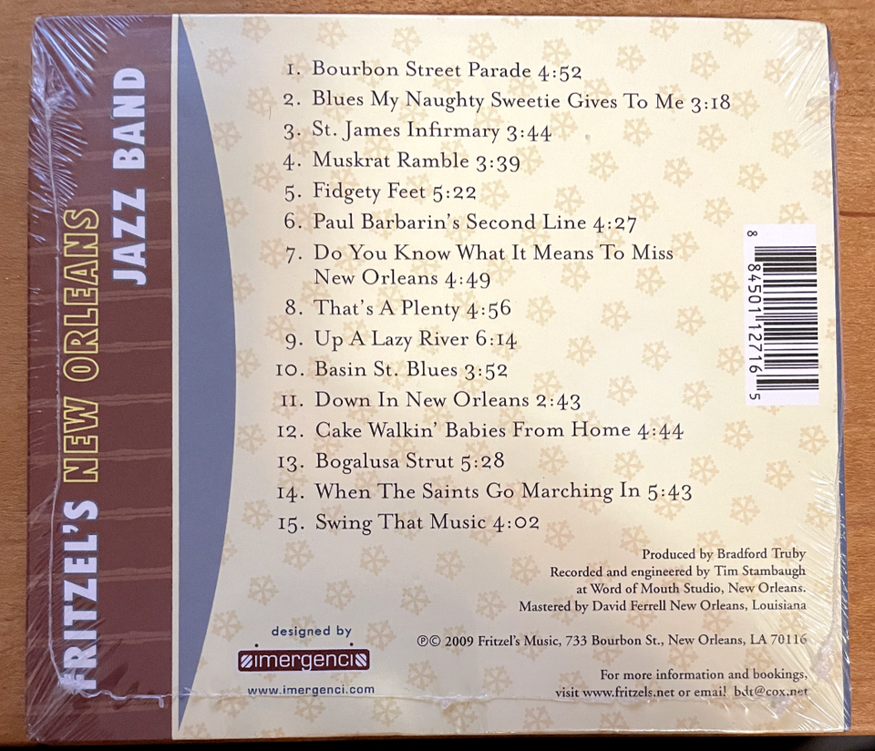 Fritzel's New Orleans Jazz Band CD 2009 - SEALED - NEW | eBay