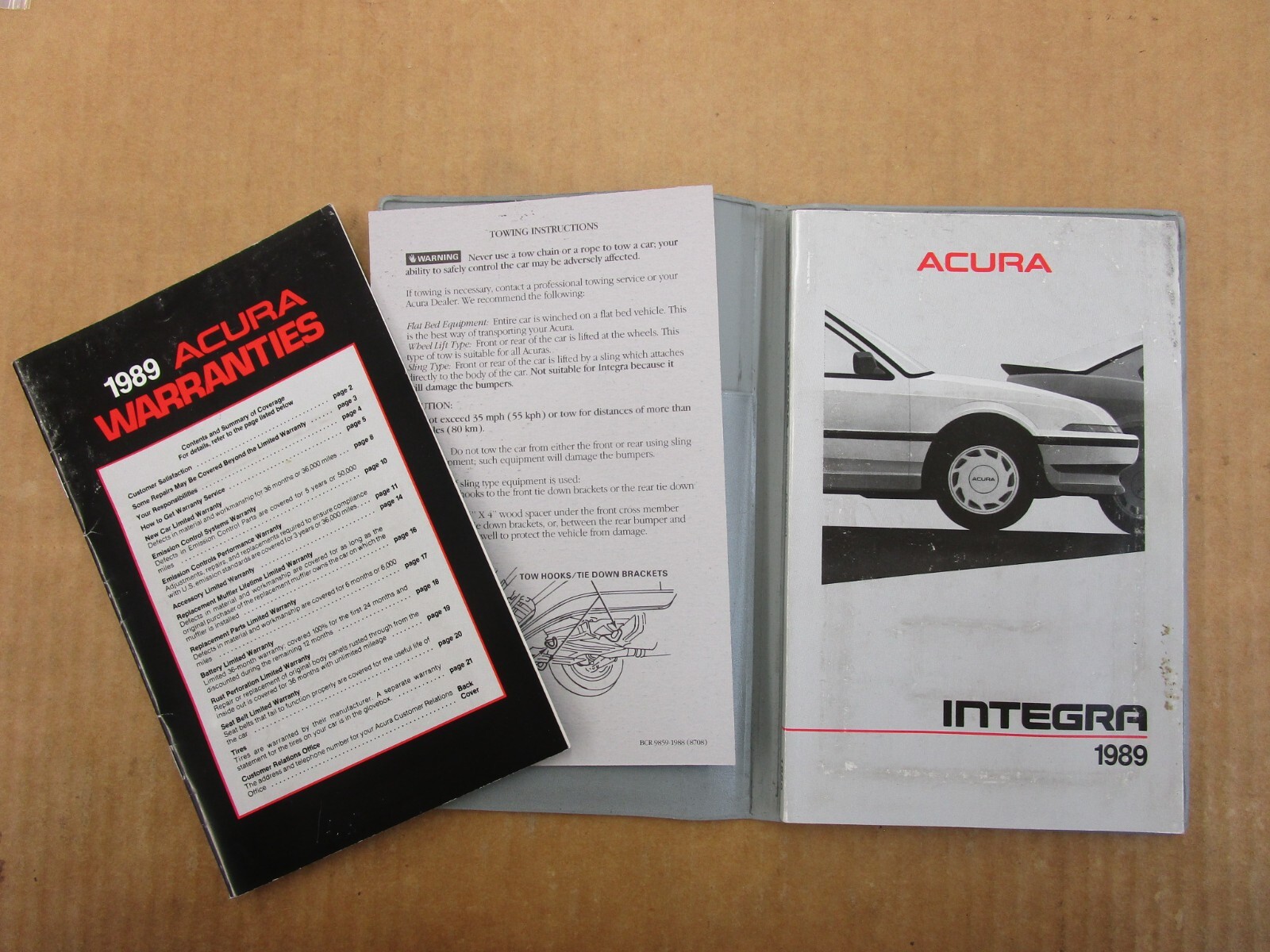 1989 ACURA INTEGRA OWNERS MANUAL HANDBOOK ORIGINAL | eBay