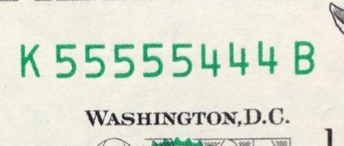 2017A $1 Choice Uncirculated Fancy Serial Number BINARY Quint & Trip ...