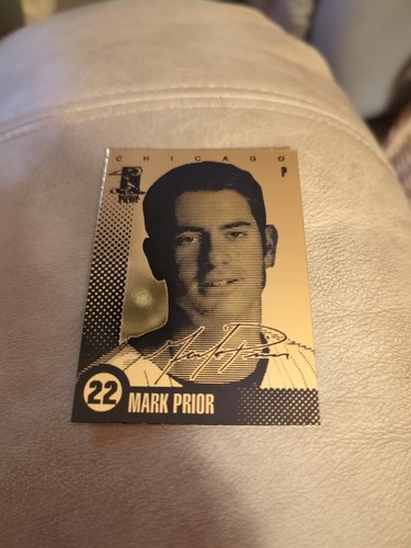 2003 Laser Line Gold Cards #MAPR Mark Prior Chicago Cubs Baseball Card ...
