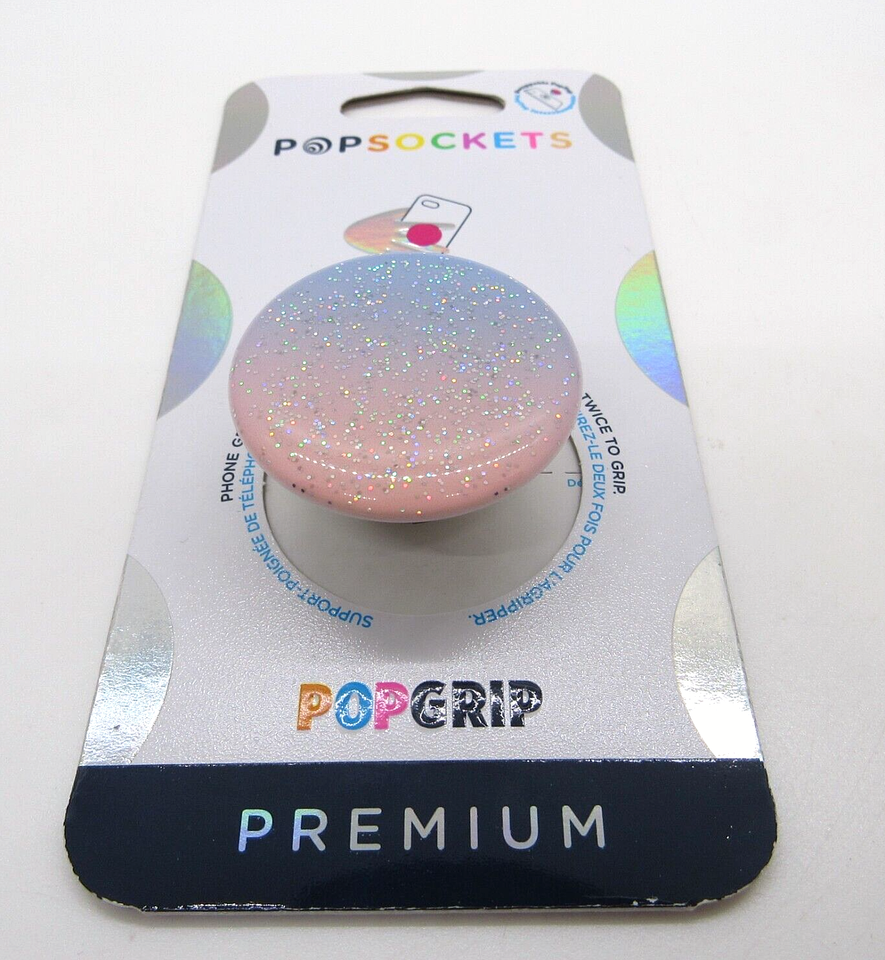 PopSockets Phone Grip Stand Glitter Morning Haze PopGrip Popsocket ...