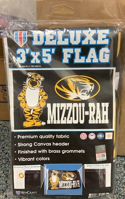 MISSOURI TIGERS MIZZOU-RAH 3'X5' DELUXE FLAG NEW WINCRAFT 👀 | eBay