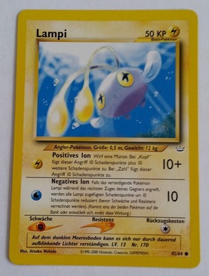 Pokemon Karte Lampi 42/64 Neo Revelation Deutsch - NM | eBay