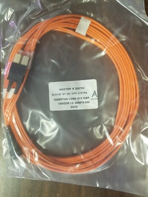 Anixter 208700 Fiber Optic Cable 62.5/125 DPX-4 MTRS. #1E-2395-B6 | eBay