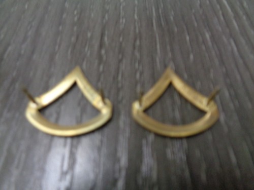 US ARMY PRIVATE FIRST CLASS E-3 SHINE BRITE ARMY MILITARY RANK PINS SET ...