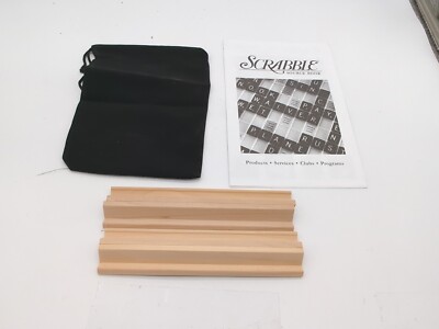 Scrabble Board Game Alphabet Letter Tile Racks (4) Letter Pouch And ...