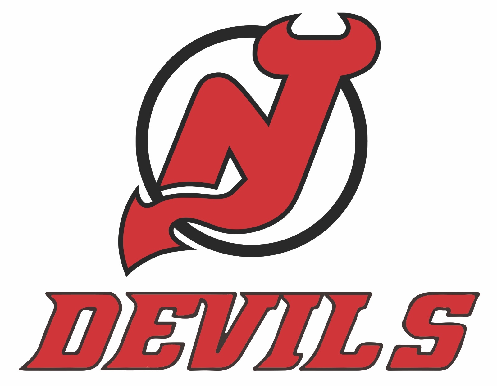 New Jersey Devils Logo Wall Decal NHL Hockey Decor Sport Vinyl Art ...