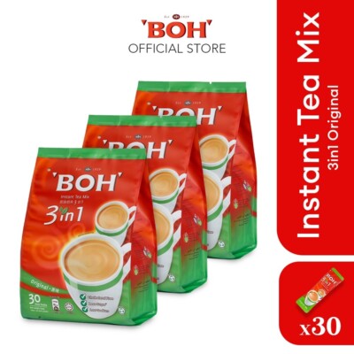 3 x Tea Boh Instant Tea Mix 3in1 Malaysian Teh Tarik (90 sachet) | eBay
